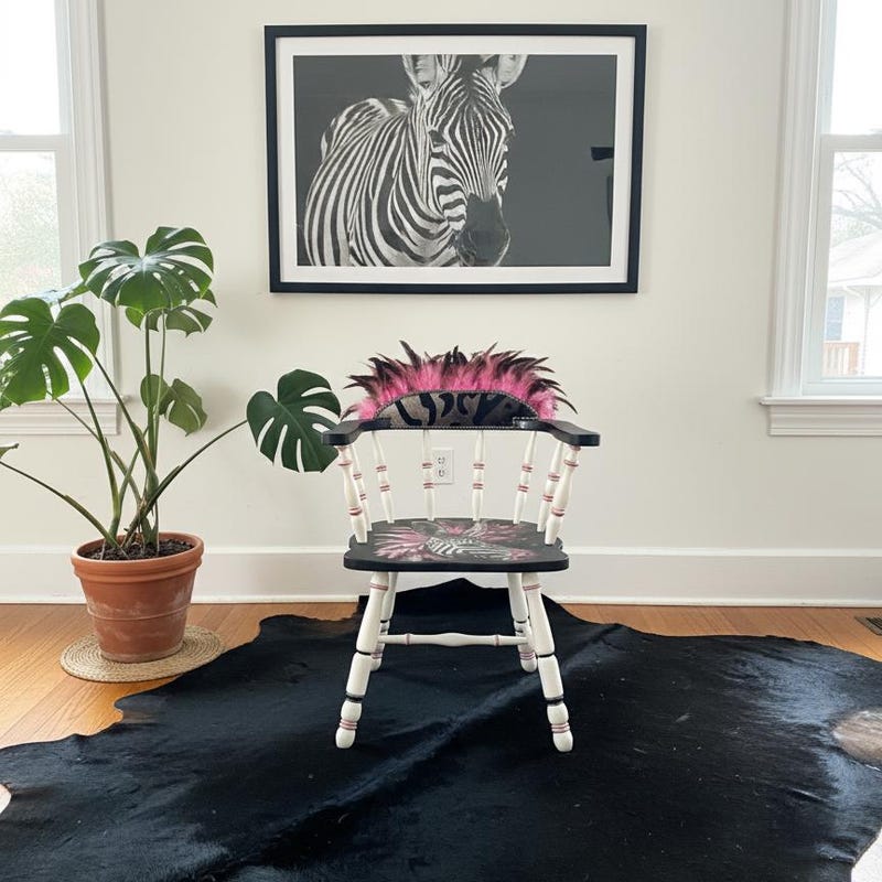Zebra Chair - Etsy