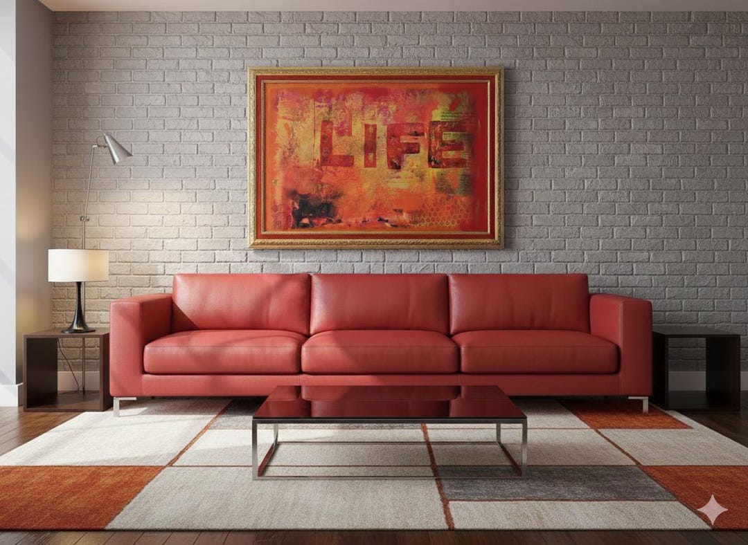 Large Framed Abstract Wall Mirrored Art "life" - the Wrinkles of Life ...