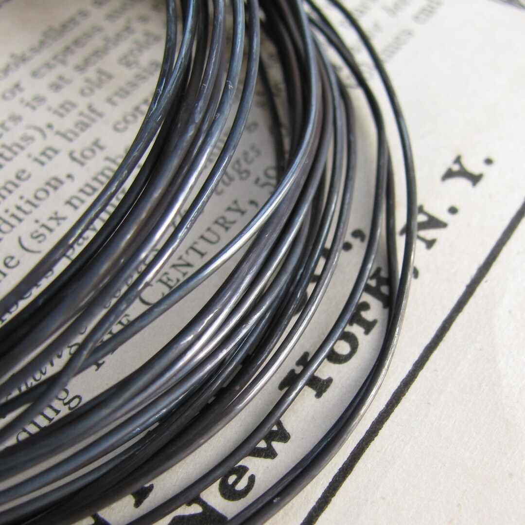 20 Gauge Hand Antiqued Wire, Aged Black Patina, Dead Soft (10 Ft Coil ...