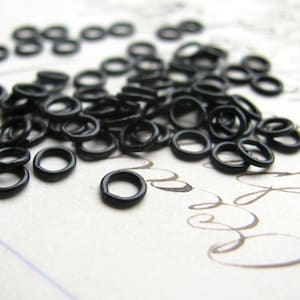 Tiny 4mm Jump Ring Black Antiqued Brass 50 Rings Aged Oxidized Patina ...