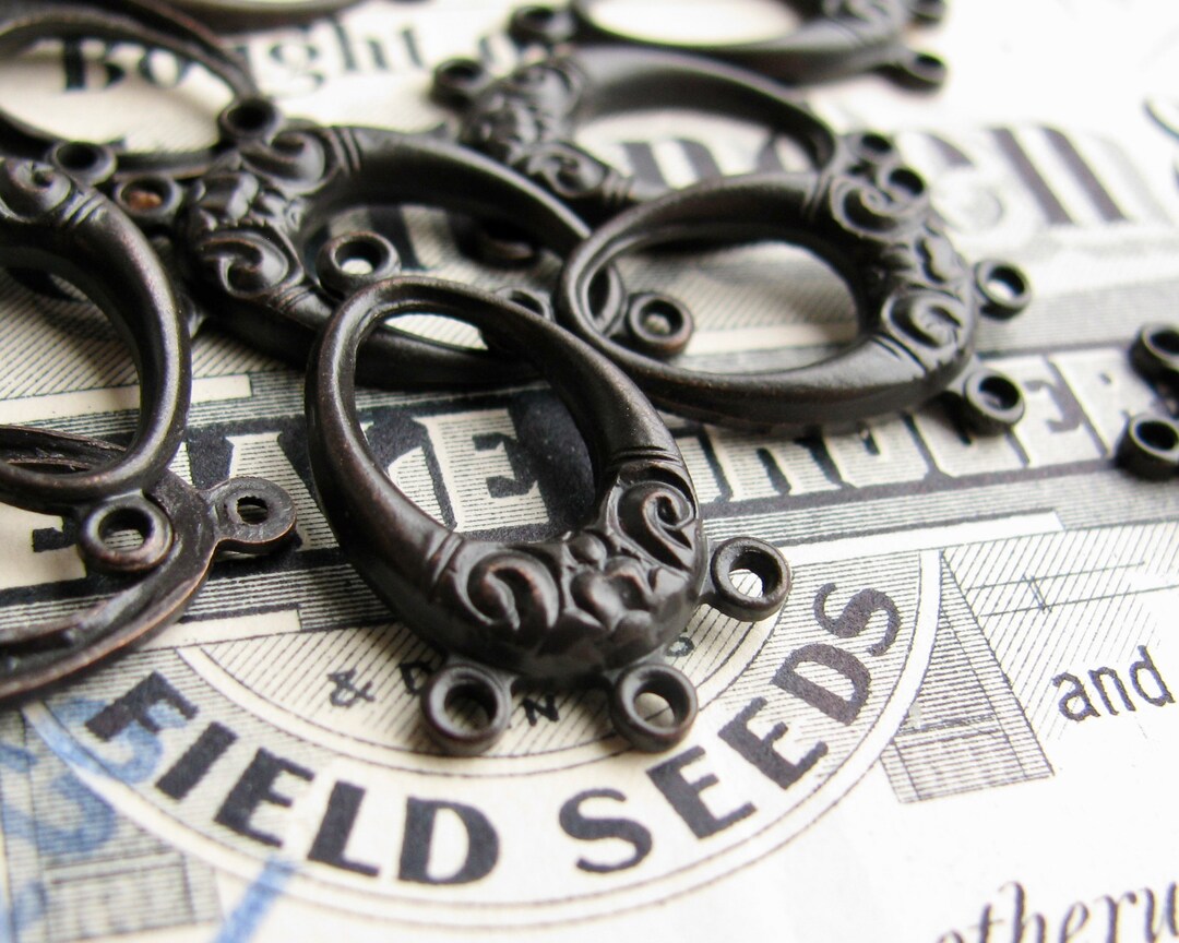 Dainty Chandelier Earring Dangle (6 Connector Drops) 21mm, Black ...