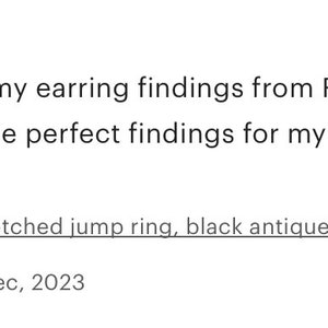 9mm Etched Jump Ring, Black Antiqued Brass (20 Rings) Oxidized, 16 ...