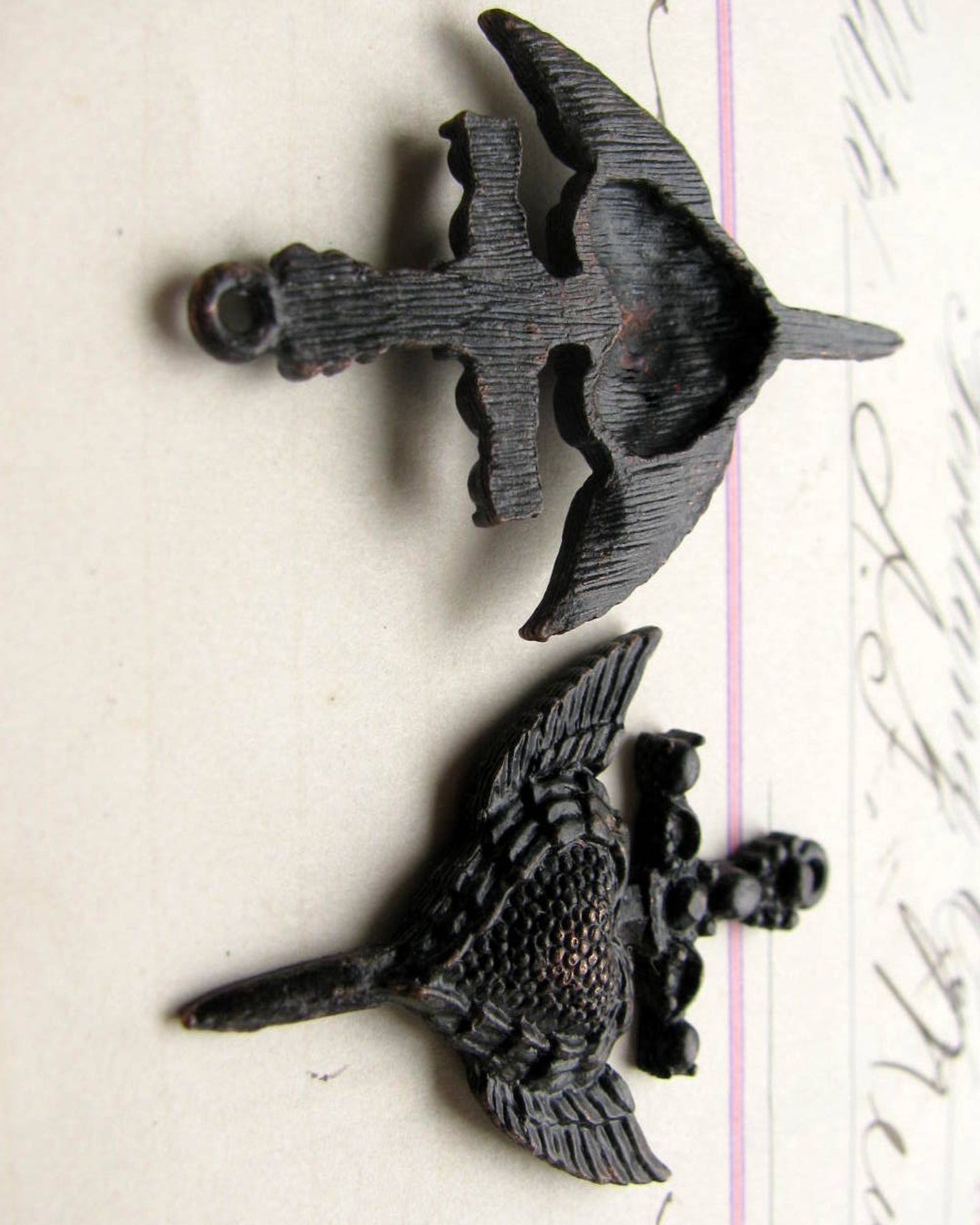 Gothic Rosary Cross Winged Heart Dagger 1 Pendant From Bad - Etsy