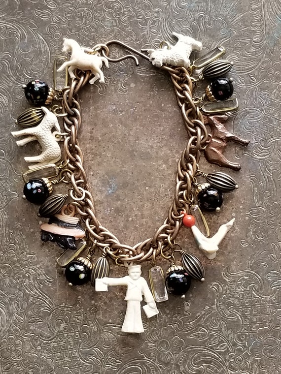 Vintage Animal Crackers Cracker Jack Charm Bracelet Vintage | Etsy