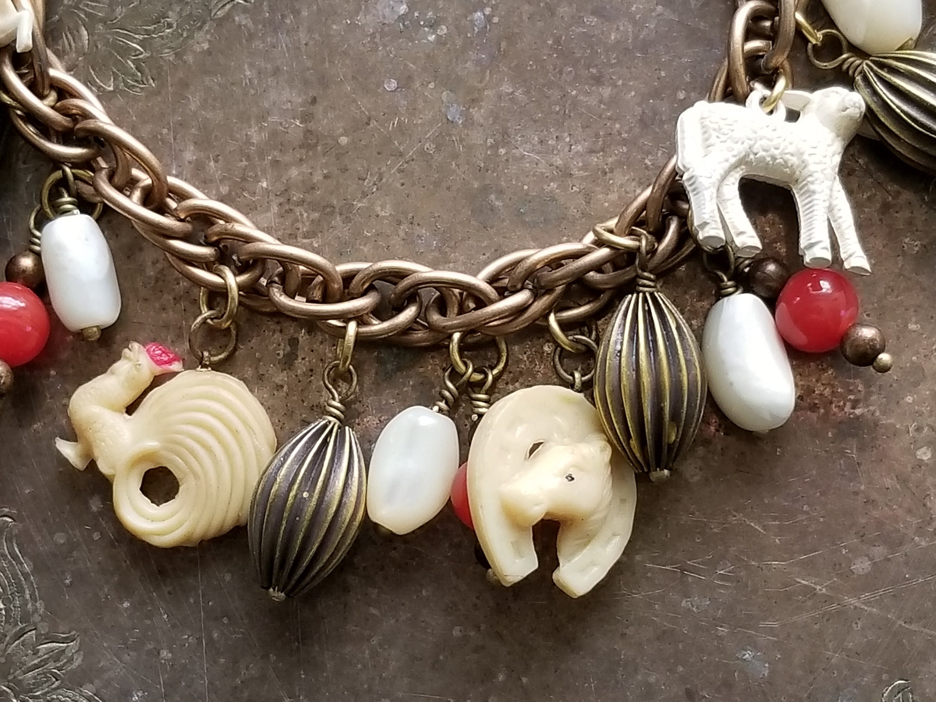 Vintage Cracker Jack Animal Crackers Charm Bracelet - Vintage ...