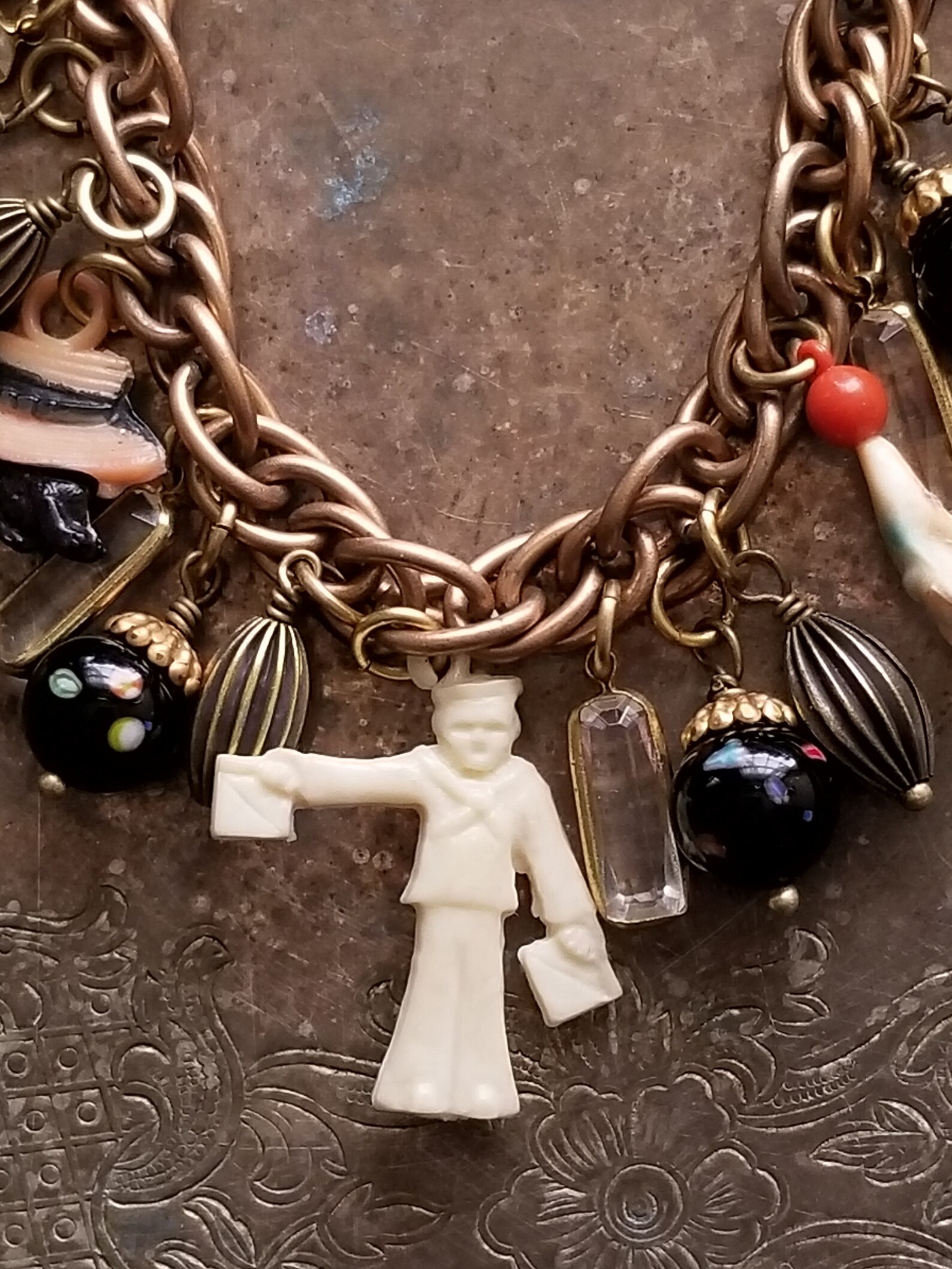 Vintage Animal Crackers Cracker Jack Charm Bracelet - Vintage ...