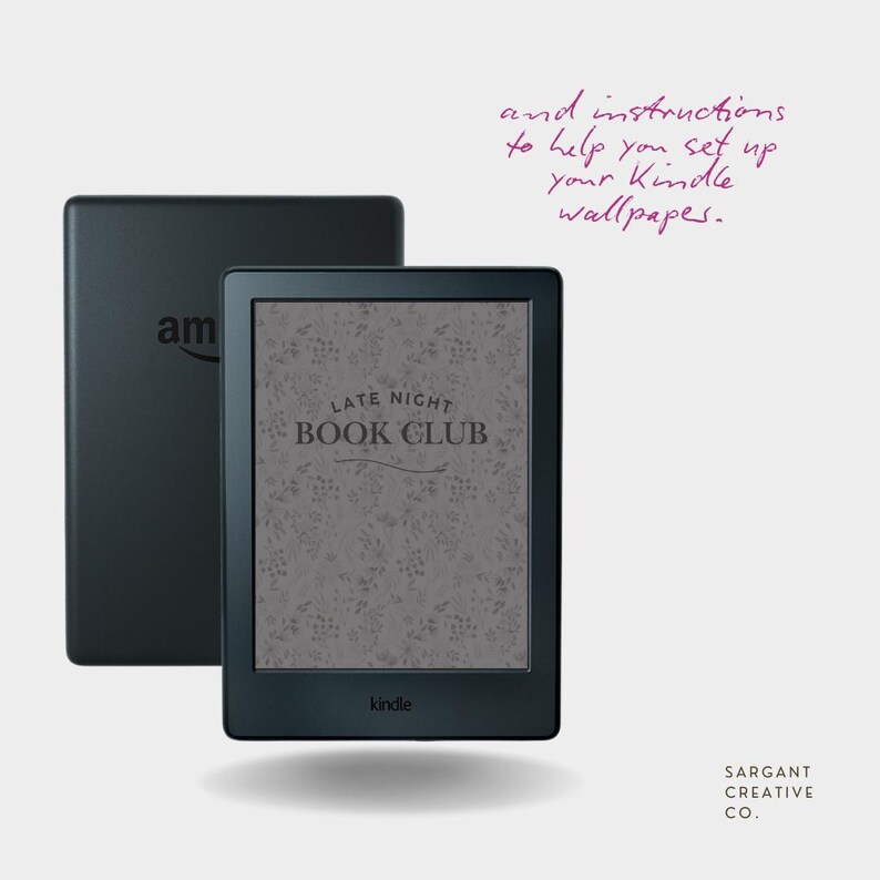 Custom Kindle Wallpaper - Pack 2 | Canva Customisable | Kindle Graphic ...