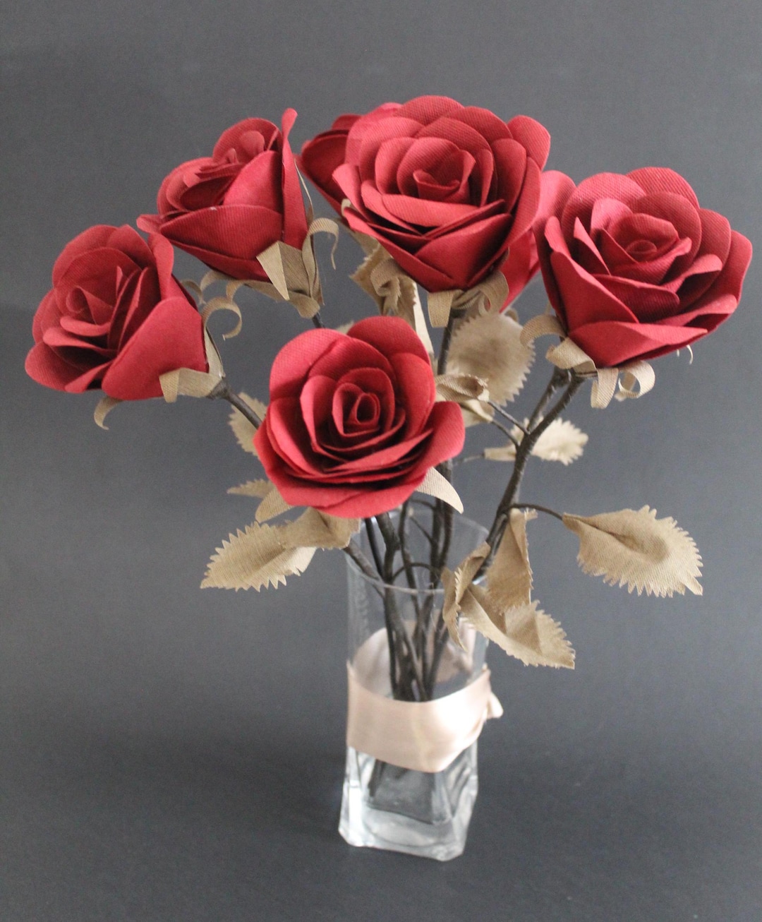 Paper Roses. Bouquet of Handmade Roses. Handmade Flowers, Roses to Give ...