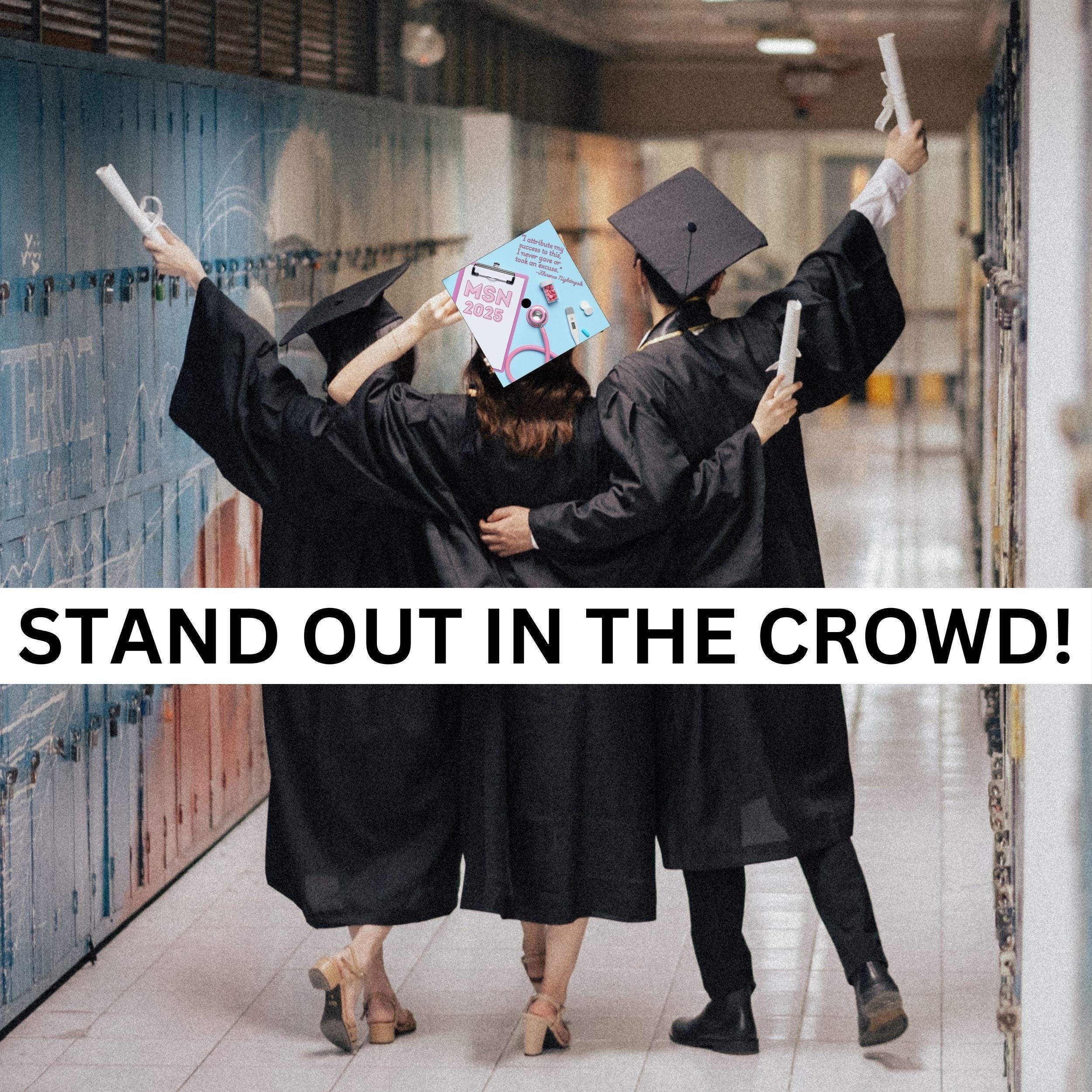 Printable Graduation Cap Topper, DIY Nurse Graduation Cap Decoration ...