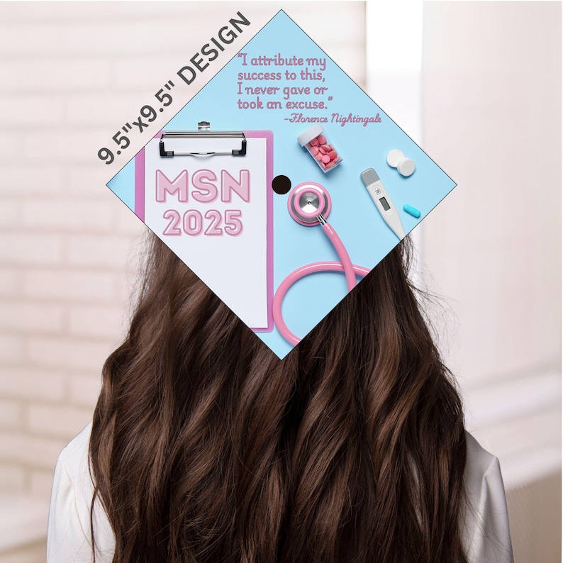 Printable Graduation Cap Topper, DIY Nurse Graduation Cap Decoration ...