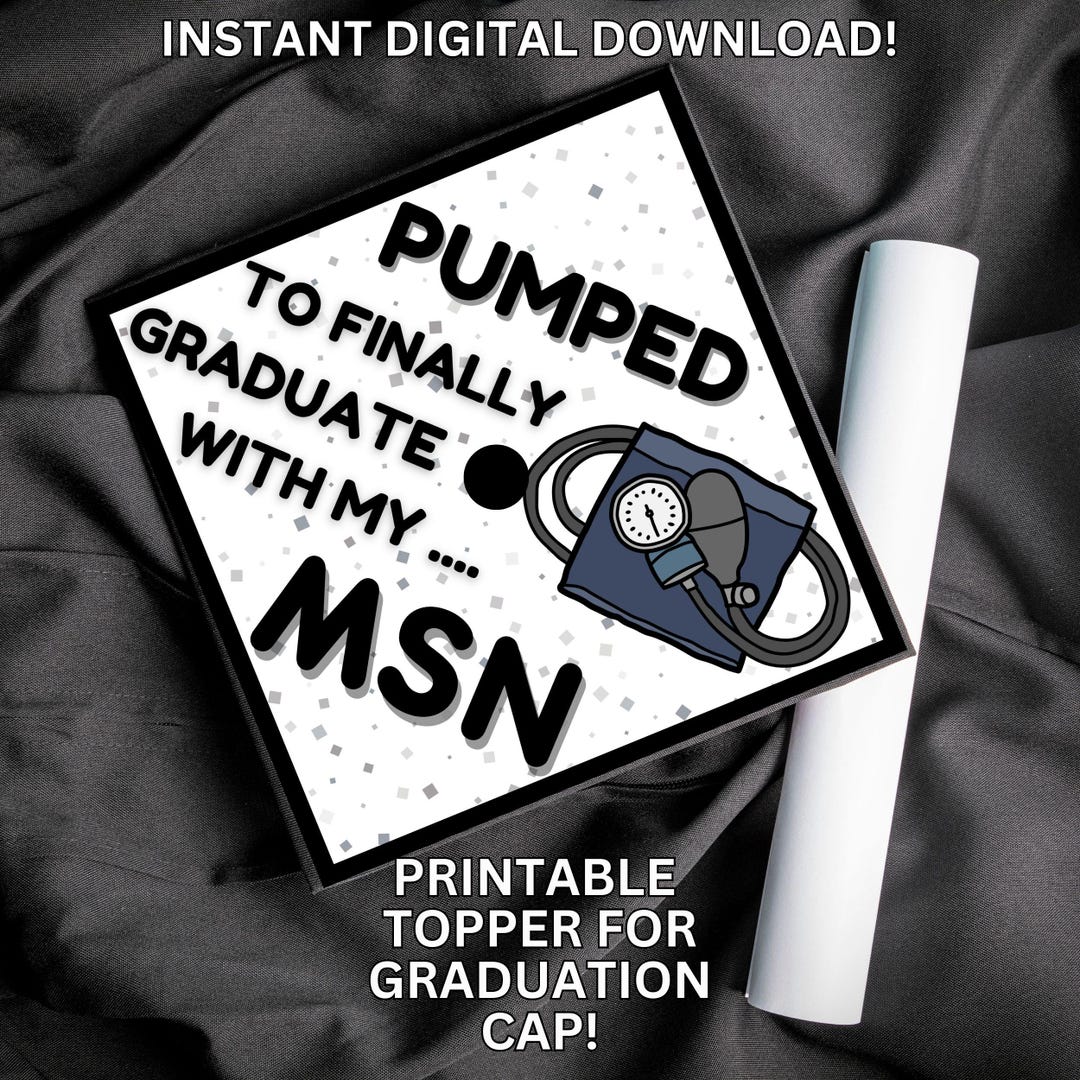 Printable Graduation Cap Topper, DIY Nurse Graduation Cap Decoration ...