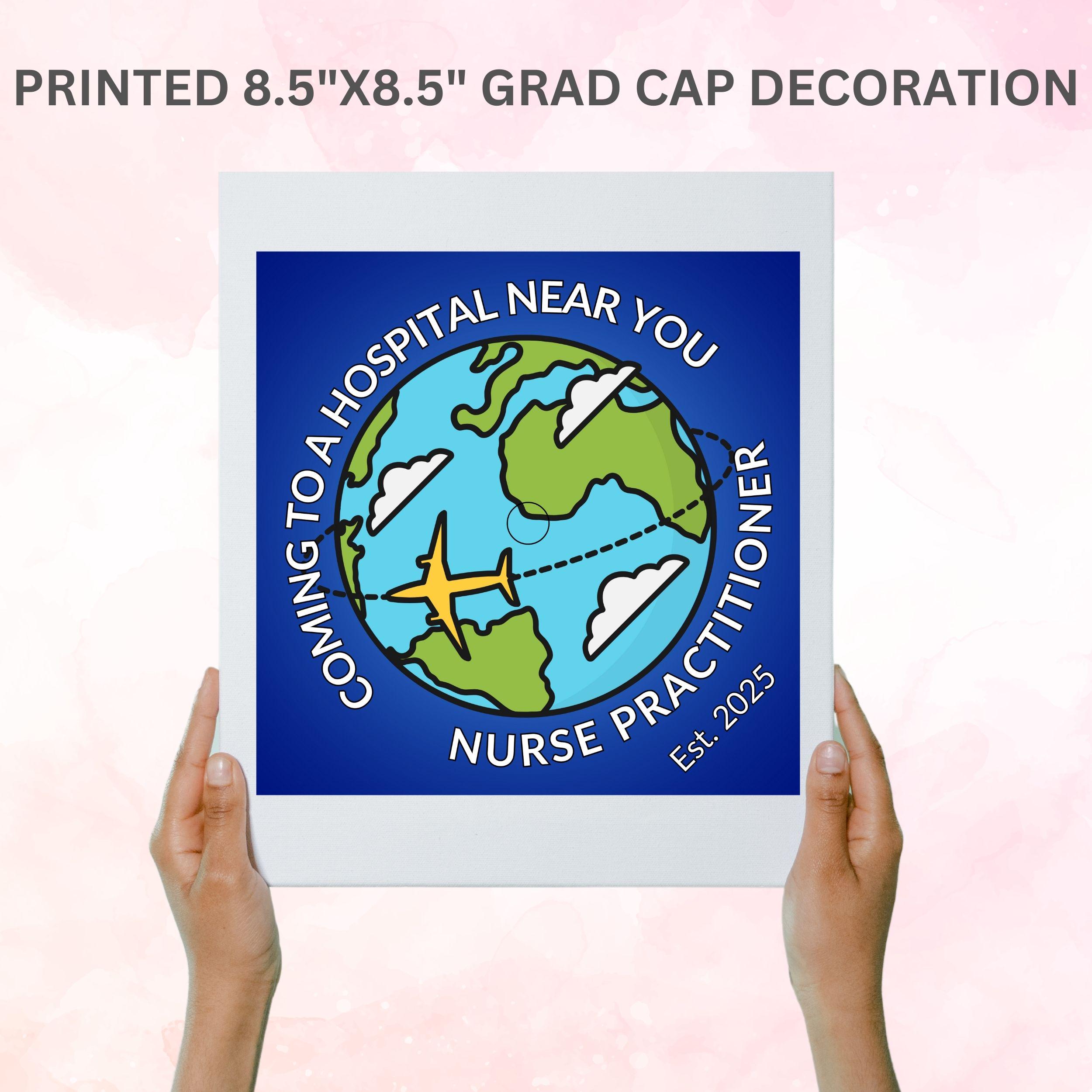 Printable Graduation Cap Topper, DIY Nurse Practitioner Graduation Cap ...
