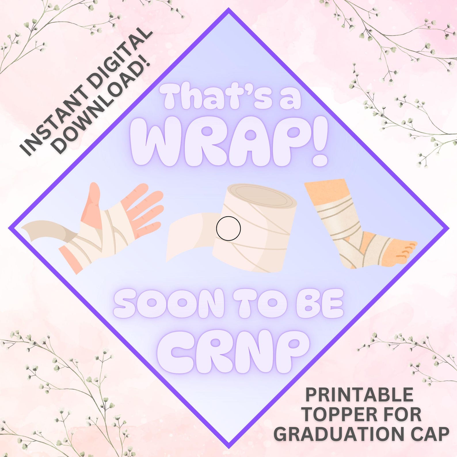 Printable Graduation Cap Topper, Nurse Practitioner Graduation Cap ...
