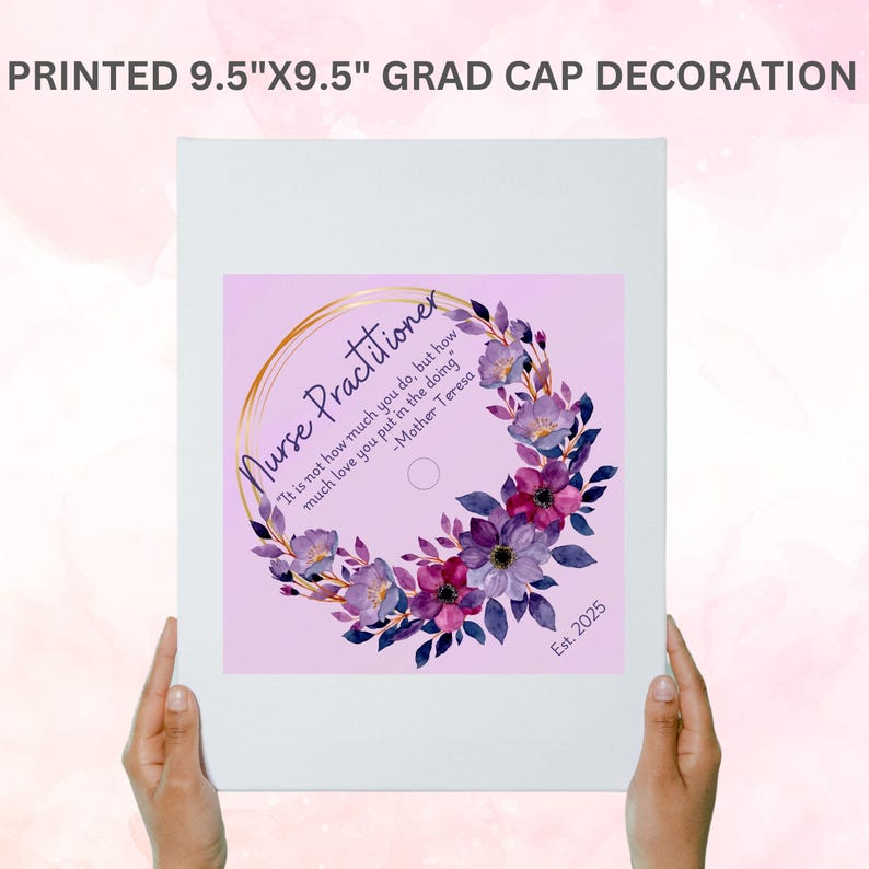Printable Graduation Cap Topper, DIY Nurse Practitioner Graduation Cap ...