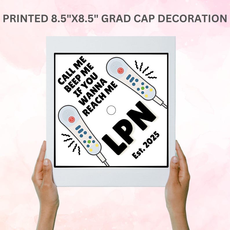 Printable Graduation Cap Topper, DIY Nurse Graduation Cap Decoration ...