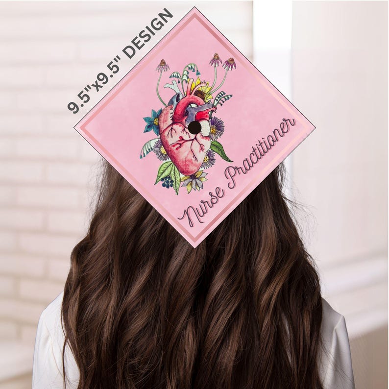 Printable Graduation Cap Topper, DIY Nurse Practitioner Grad Cap ...