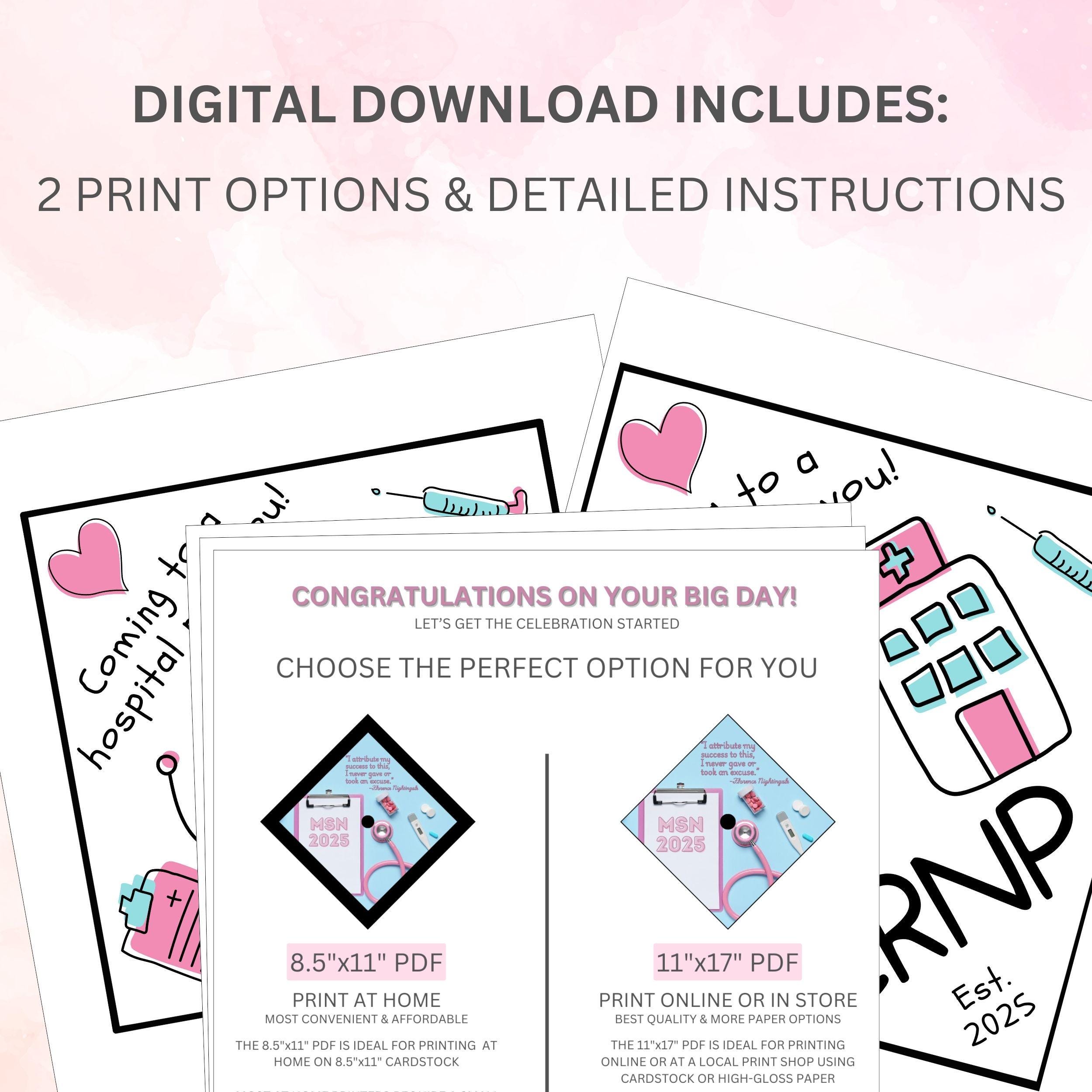 Printable Graduation Cap Topper, DIY Nurse Practitioner Graduation Cap ...