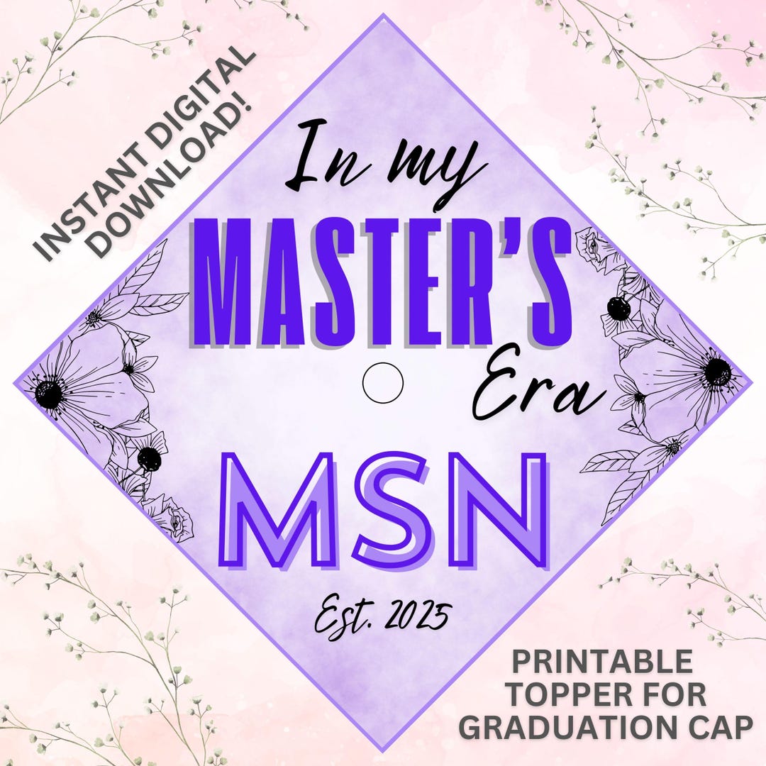 Printable Graduation Cap Topper, Nurse Graduation Cap Decoration, Nurse ...