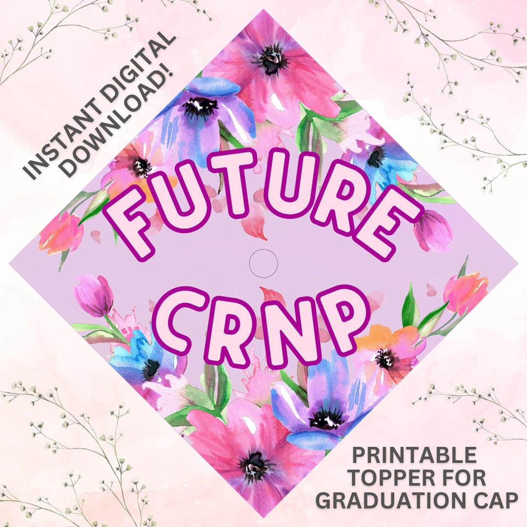 Printable Graduation Cap Topper, Nurse Practitioner Graduation Cap ...