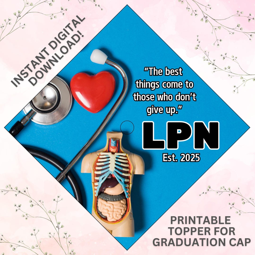 Printable Graduation Cap Topper, Nurse Graduation Cap Decoration ...