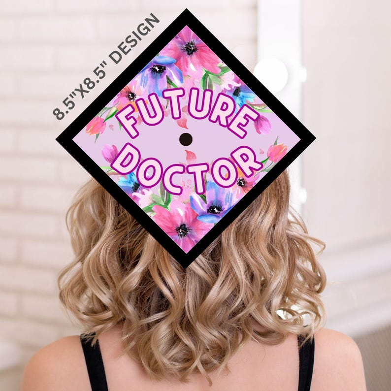 Printable Graduation Cap Topper, Doctor Graduation Cap Topper, MD ...