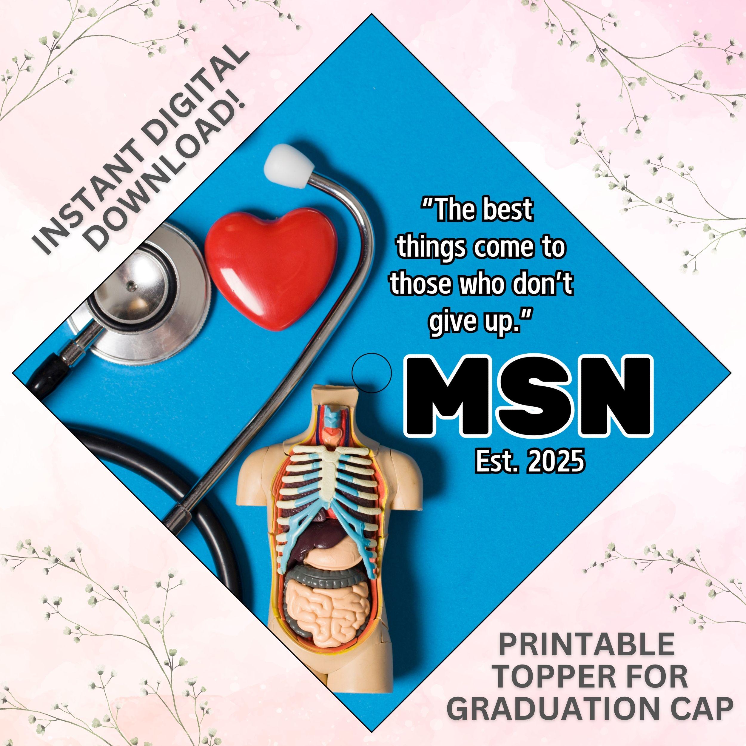 Printable Graduation Cap Topper, Nurse Graduation Cap Decoration ...