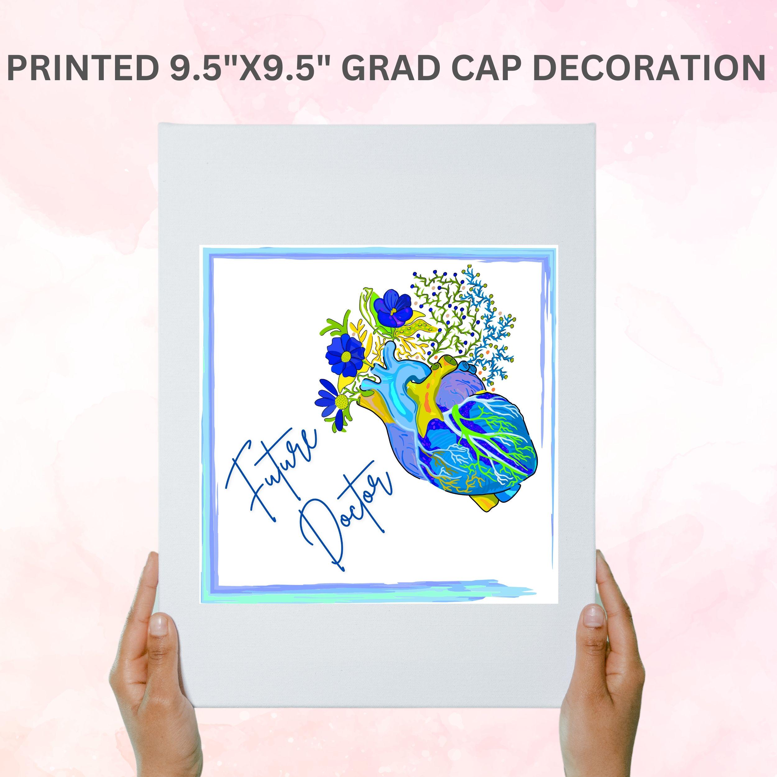 Printable Graduation Cap Topper, Doctor Graduation Cap Decoration, MD ...