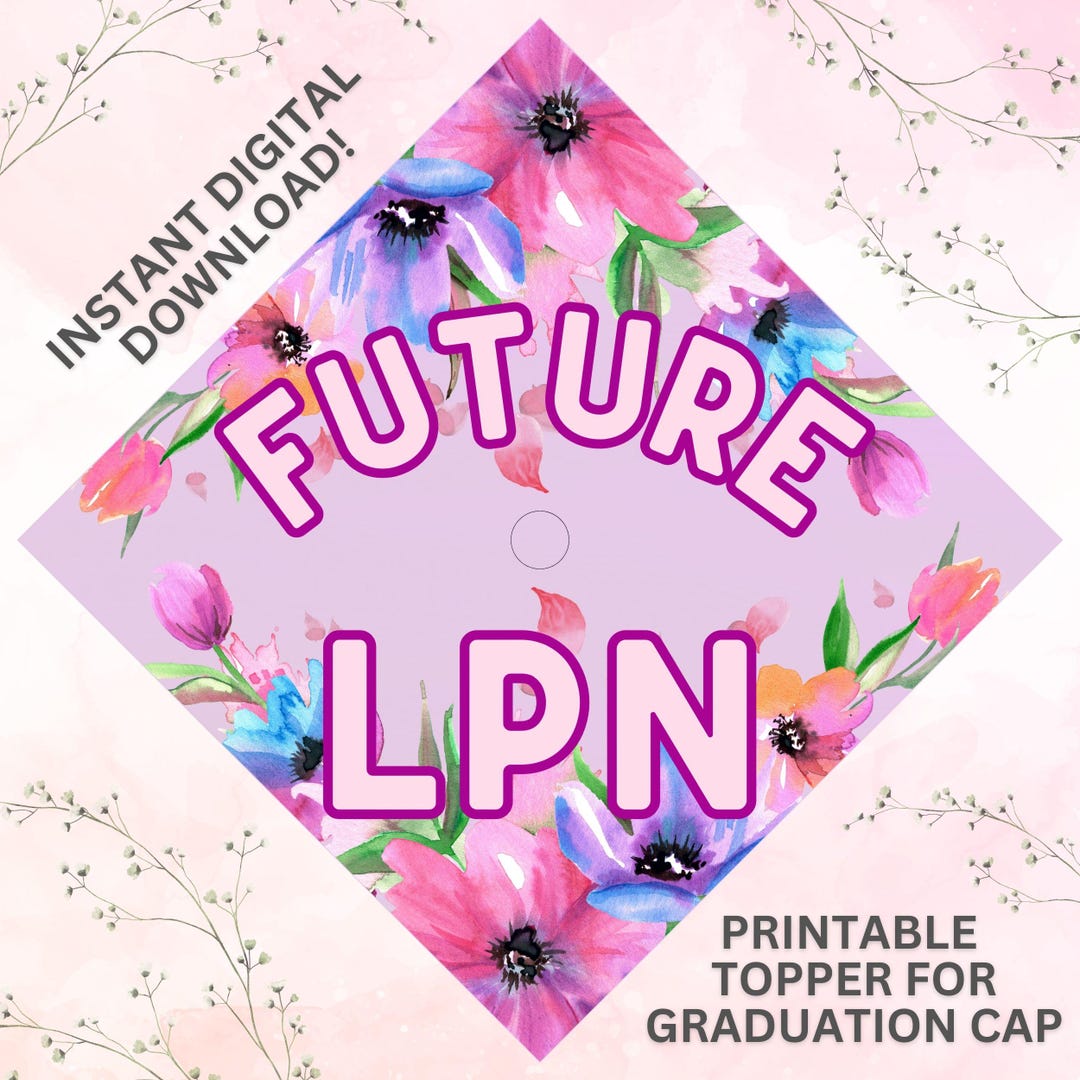 Printable Graduation Cap Topper, DIY Nurse Graduation Cap Decoration ...