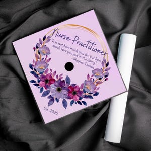 Printable Graduation Cap Topper, DIY Nurse Practitioner Graduation Cap ...