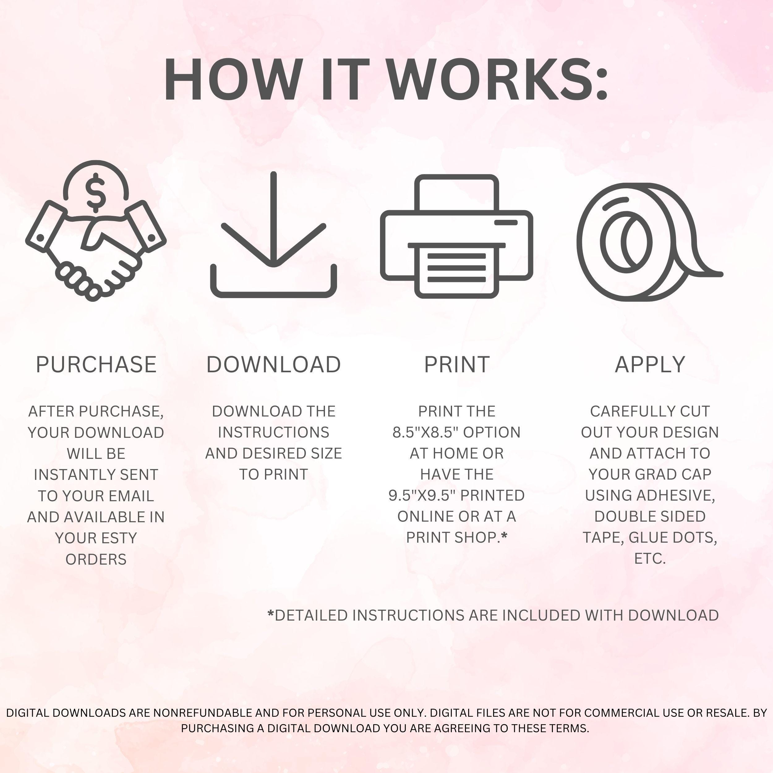 Printable Graduation Cap Topper, DIY Nurse Graduation Cap Decoration ...