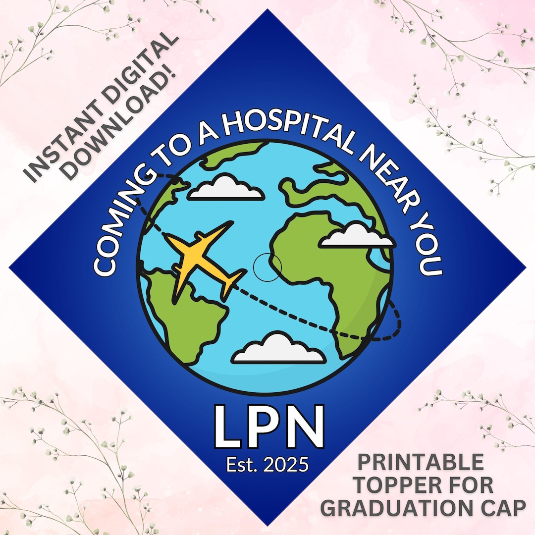 Printable Graduation Cap Topper, DIY Nurse Graduation Cap Decoration ...