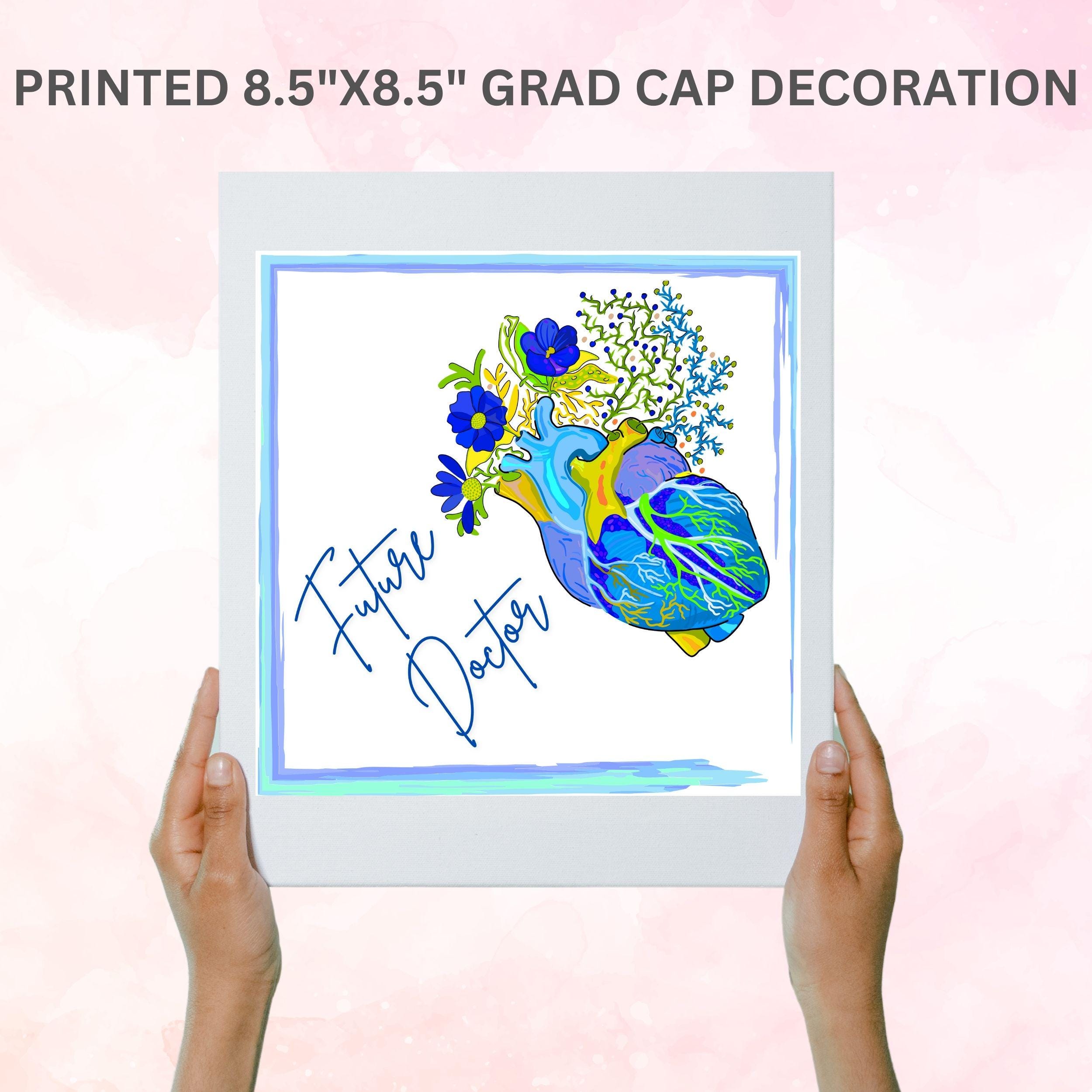 Printable Graduation Cap Topper, Doctor Graduation Cap Decoration, MD ...