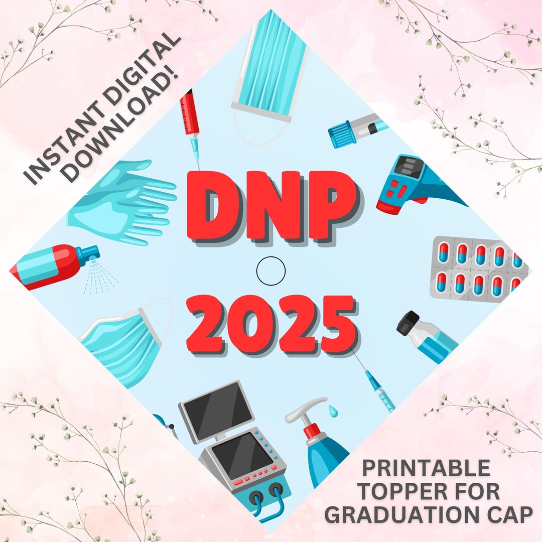 Printable Graduation Cap Topper, Doctorate Graduation Cap, Nurse ...