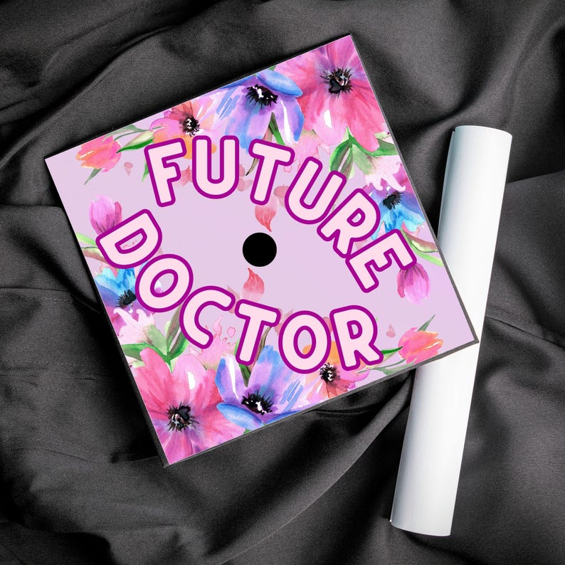 Printable Graduation Cap Topper, Doctor Graduation Cap Topper, MD ...