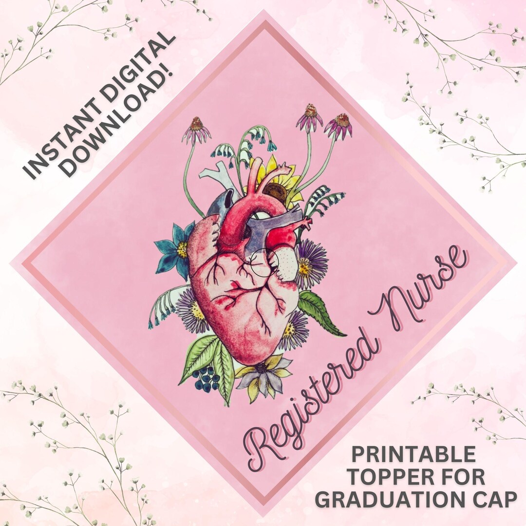 Printable Graduation Cap Topper, DIY Nurse Graduation Cap Decoration ...