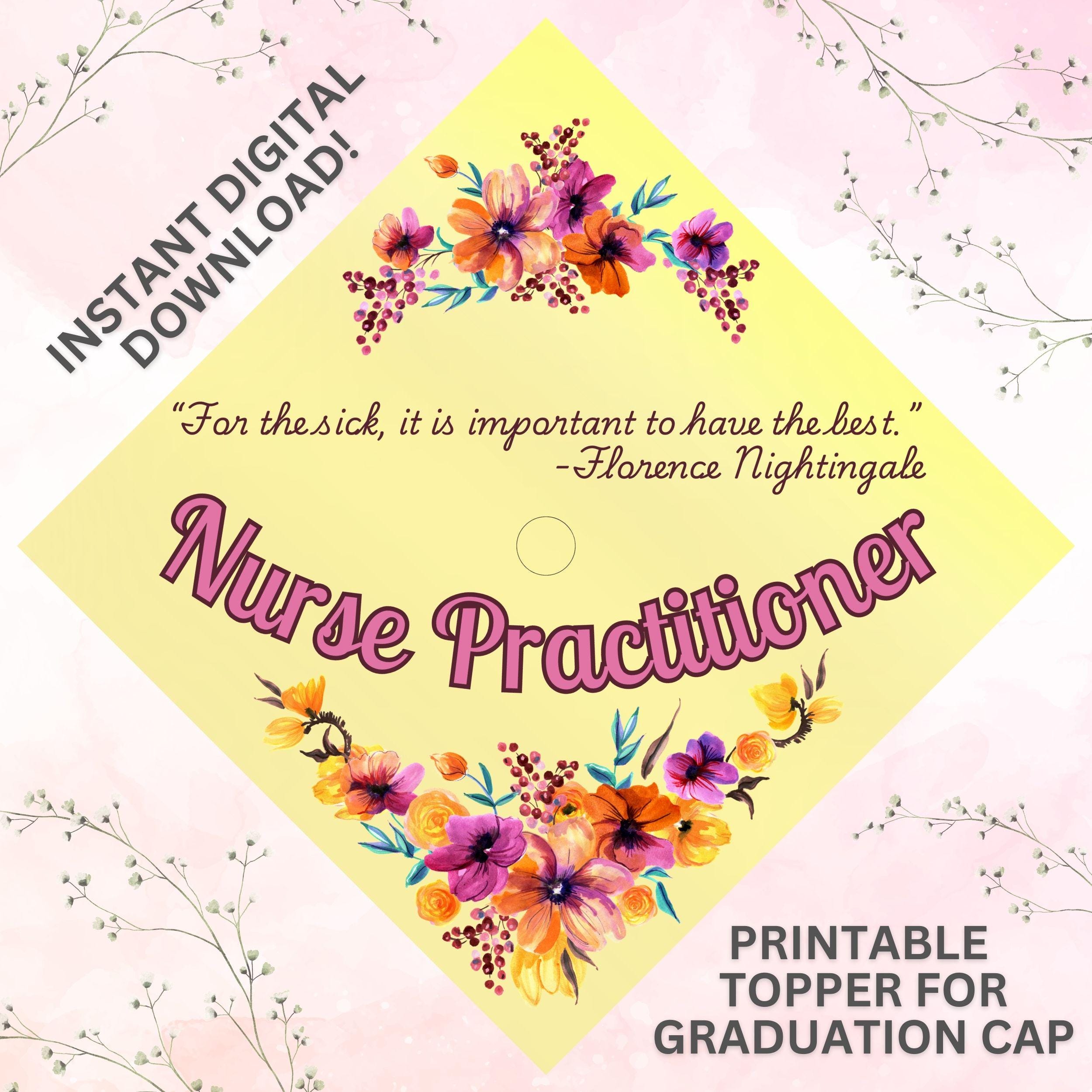 Printable Graduation Cap Topper, Nurse Practitioner Graduation Cap ...
