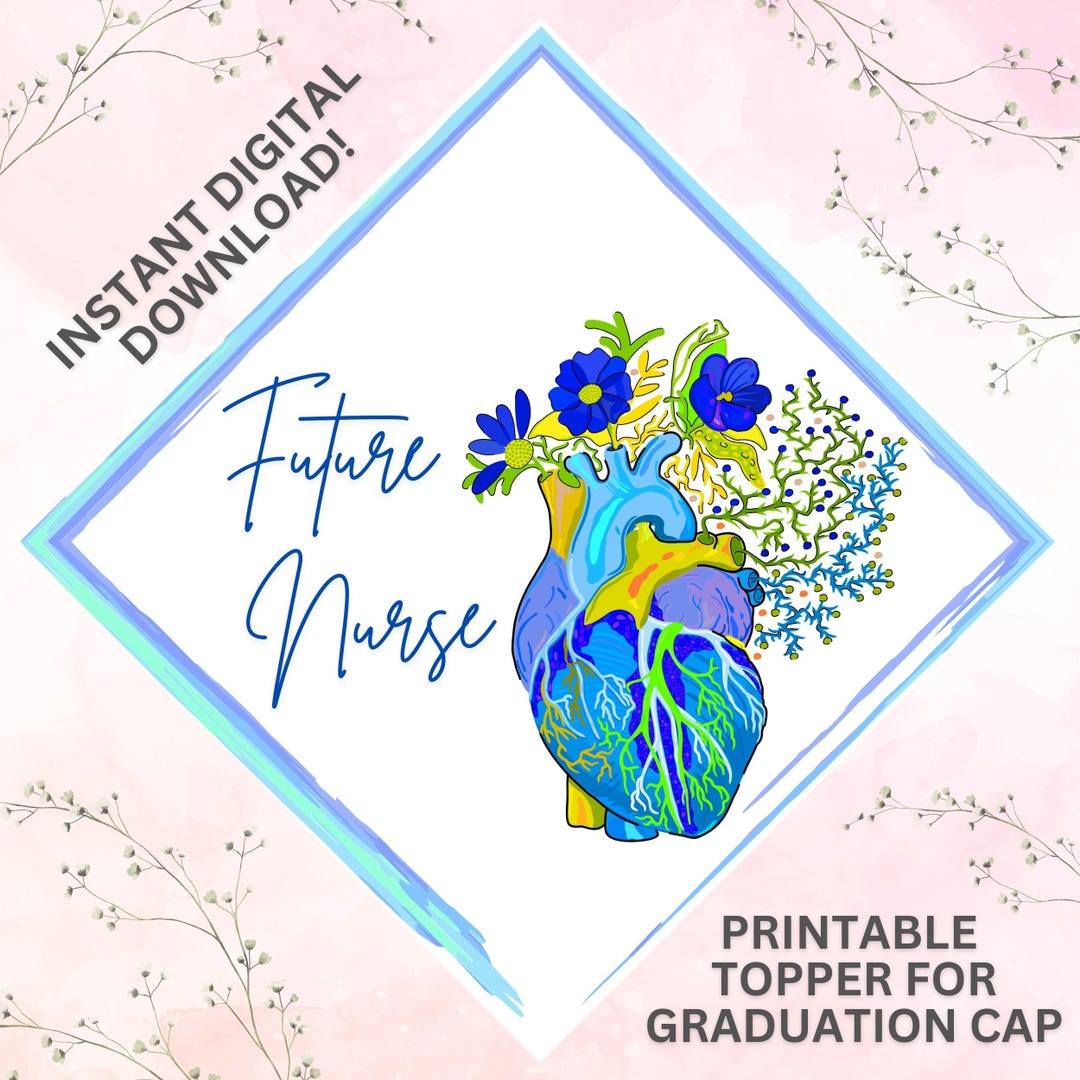Printable Graduation Cap Topper, DIY Nurse Graduation Cap Decoration ...