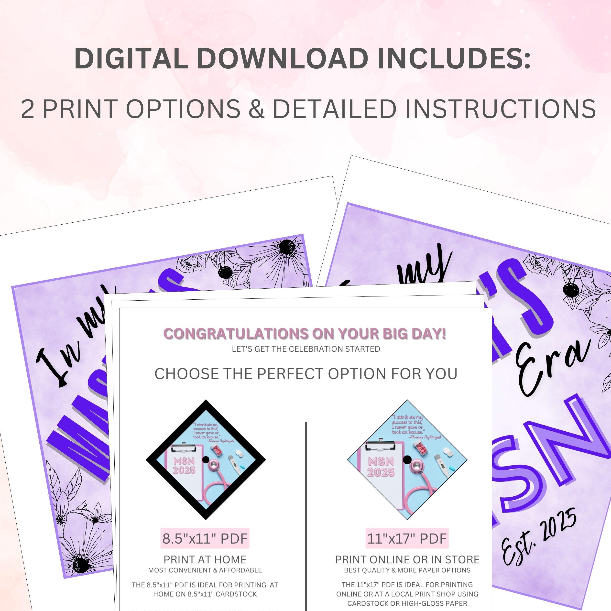 Printable Graduation Cap Topper, Nurse Graduation Cap Decoration, Nurse ...