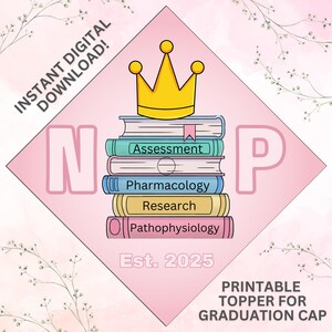 Printable Graduation Cap Topper, DIY Nurse Practitioner Grad Cap ...