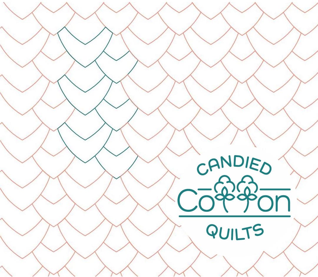 Dragon Scales - Digital Longarm Quilting Design for Edge to Edge ...