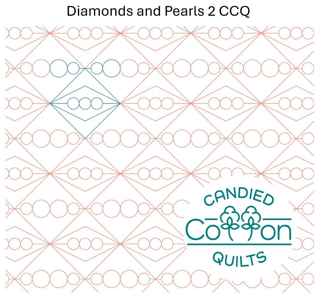 Diamonds and Pearls 2 - Digital Longarm Quilting Design for Edge to ...