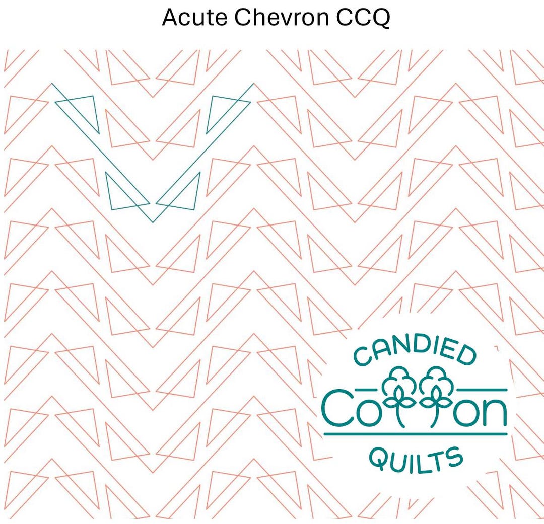 Acute Chevron - Digital Longarm Quilting Design for Edge to Edge ...