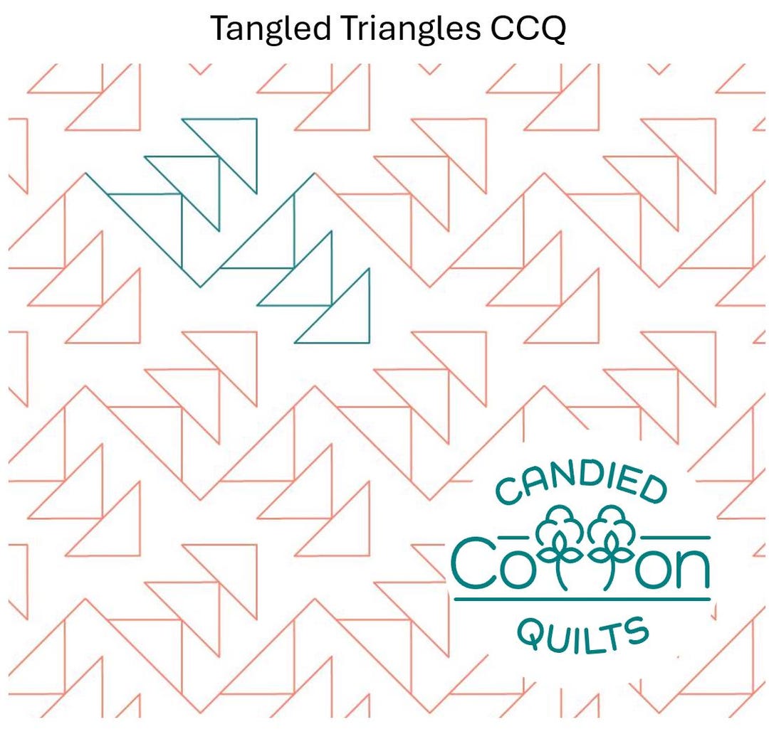 Tangled Triangles - Digital Longarm Quilting Design for Edge to Edge ...