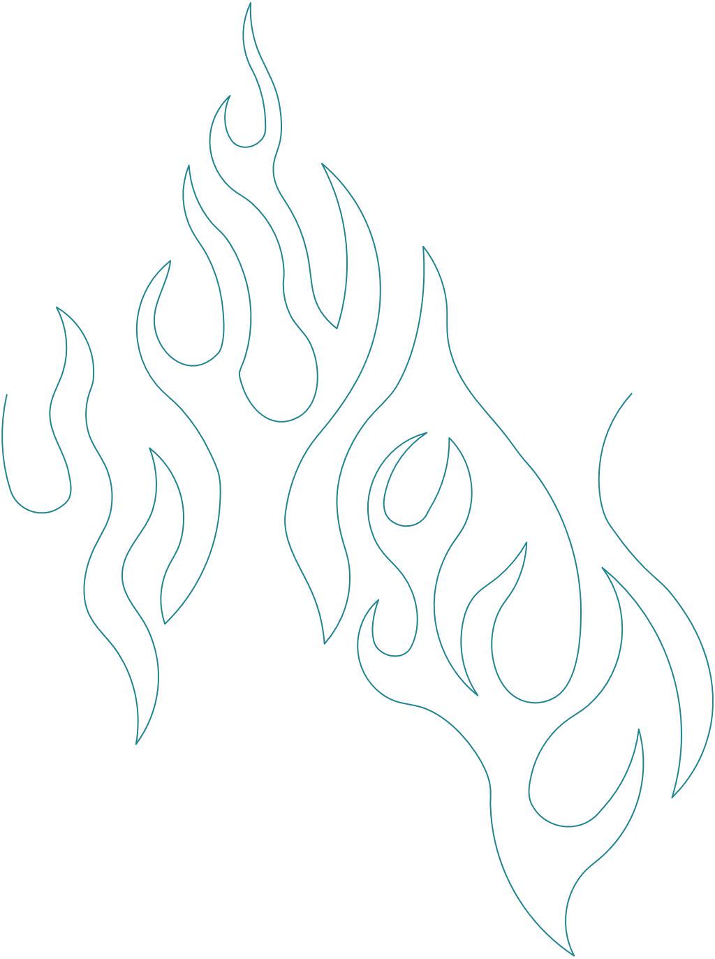 Flames - Digital Longarm Quilting Design for Edge to Edge Pantograph - Etsy