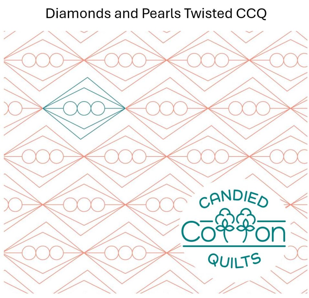 Diamonds and Pearls Twisted - Digital Longarm Quilting Design for Edge ...