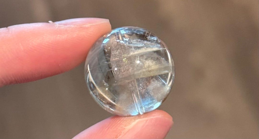 Layered Phantom Quartz Single Bead (19.7mm+) | Collectible Crystal Bead ...