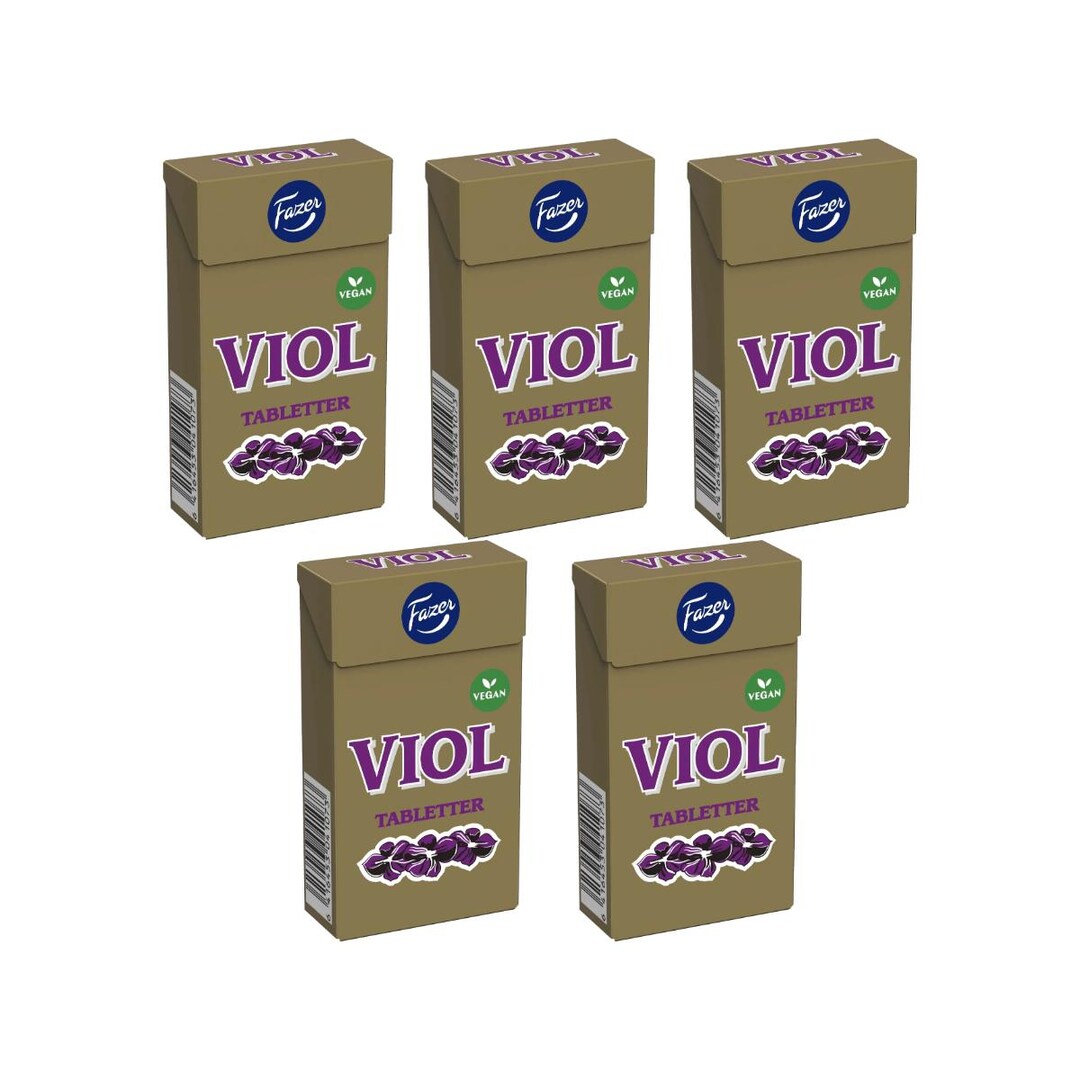 Fazer Viol Violet Pastilles - 5 Pack Nordic Candy Tablets - Etsy
