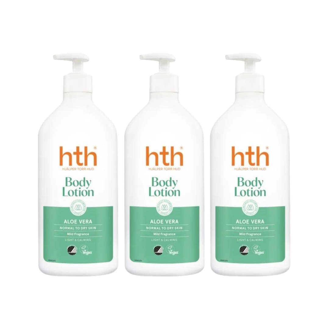 3-pack HTH Aloe Vera Body Lotion 400ml – Vegan Nordic Swan Swedish ...