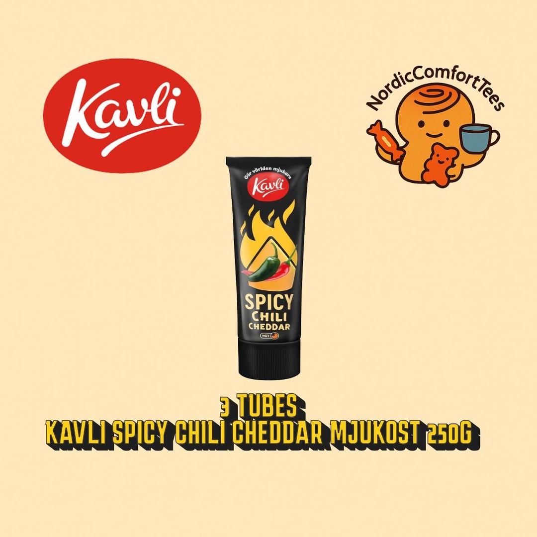 3 X Kavli Spicy Chili Cheddar 250g – Hot Cheddar Cheese Spread Tubes - Etsy