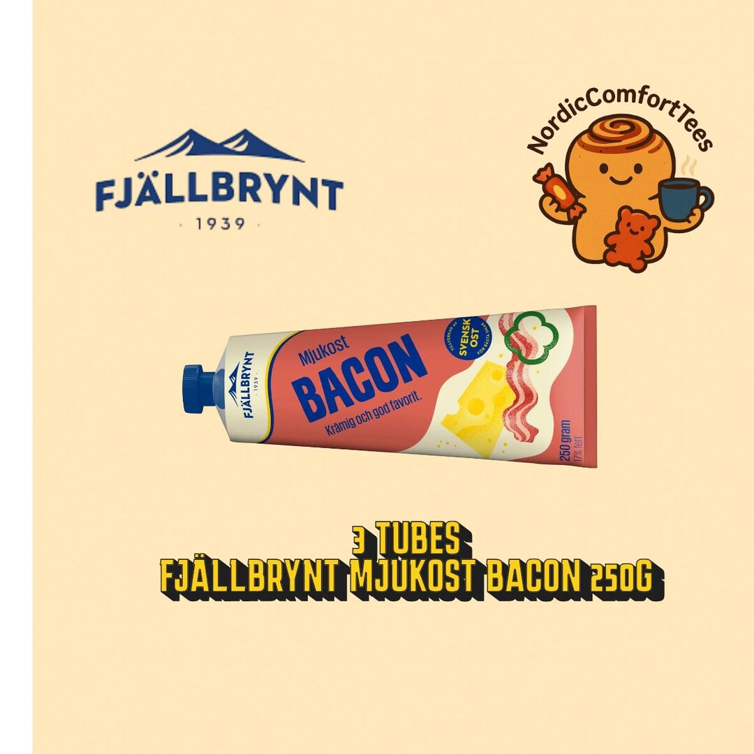3 X Fjällbrynt Baconost 250g – Swedish Bacon Cheese Spread - Etsy